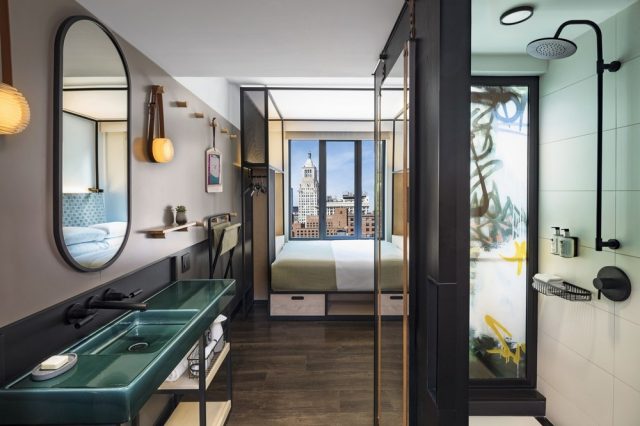 Hotel Interior Design: The Vibrant Moxy East Village by Rockwell Group