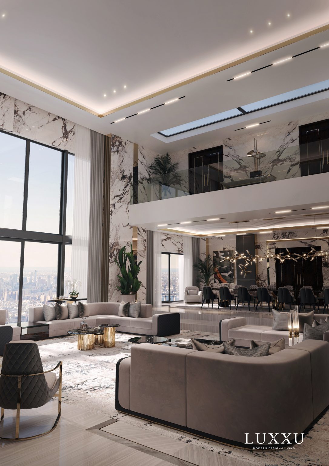 Modern Living Design - A High-End Living Room By Luxxu