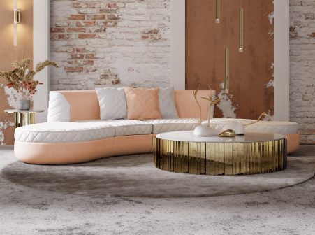 A Peach Fuzz Sofa? The Color of The Year As Seen By LUXXU