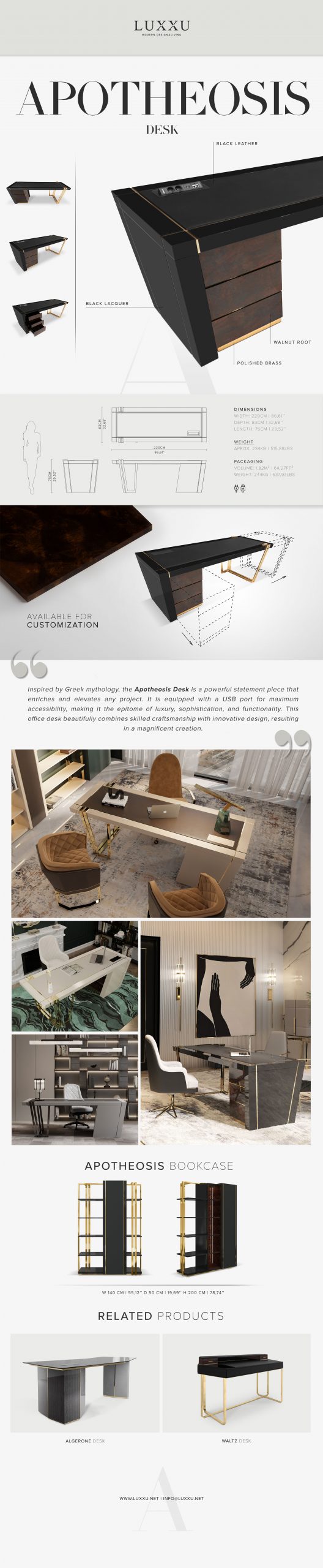 Apotheosis Desk by LUXXU: The Perfect Fusion of Inspiration and Elegan